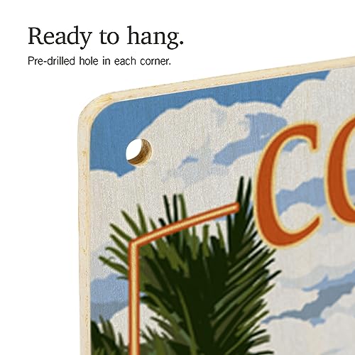 Lantern Press 6x9 Inch Wood Sign, Ready to Hang Wall Decor, Key West, Florida, Conch Republic, Destination Signs,