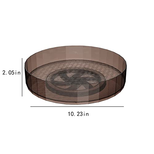 10 Inches Large Rotating Turntable Organizer for Kitchen, Pantry, Cabinet, Dining Table, Fridge, Countertop, Vanity Spinning Food Storage Container for Spices Condiments Clear