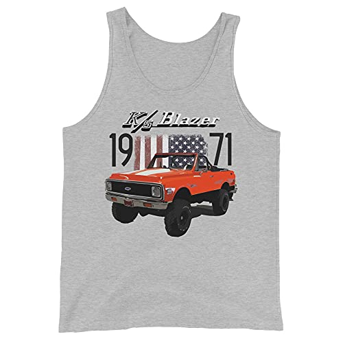 1971 Chevy Blazer K5 Truck American Patriotic Unisex Tank Top Athletic Heather