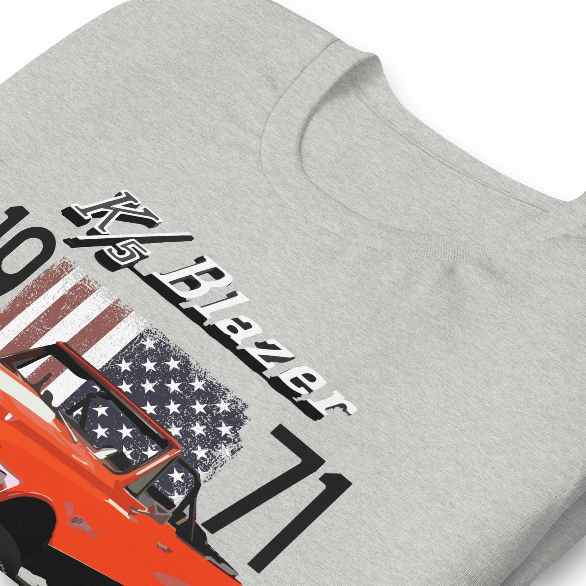 1971 Chevy Blazer K5 American Patriotic Short-Sleeve Unisex T-Shirt Sport Grey