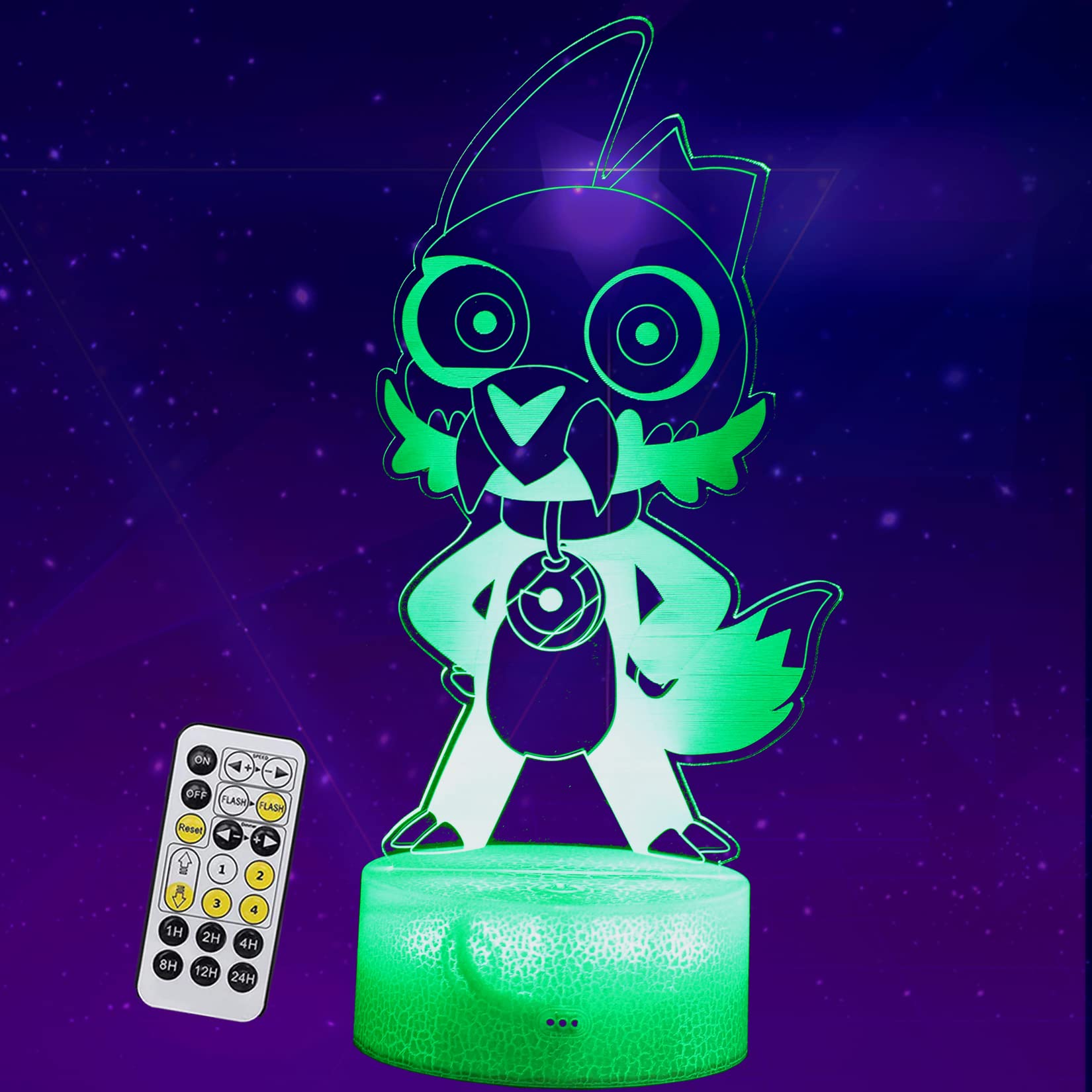 Colortown Owl Gift, 3D Night Light, 3D Illusion Lamp, 7 Color Change Decor Lamp with Remote, Dim, Timer, Gifts for Christmas Birthday Girls