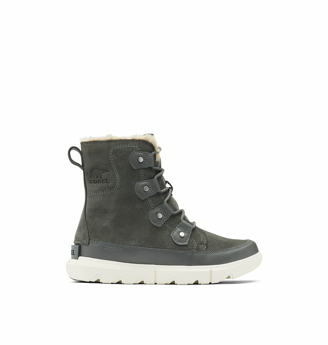 Sorel Women's Explorer II Joan Faux Fur Waterproof Boot - Grill, Fawn - Size 10
