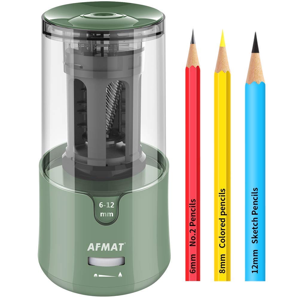 AFMAT Electric Pencil Sharpener & Eraser Kit: Fast & Efficient