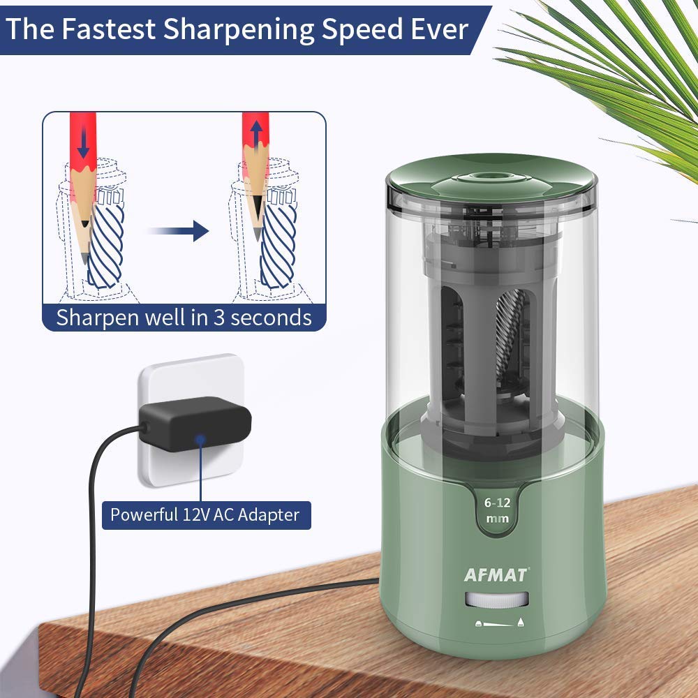 AFMAT Electric Pencil Sharpener & Eraser Kit: Fast & Efficient
