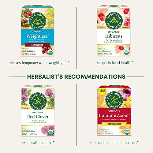 Traditional Medicinals Organic Roasted Dandelion Root Herbal Leaf Tea, 16 Tea Bags (Pack of 6)