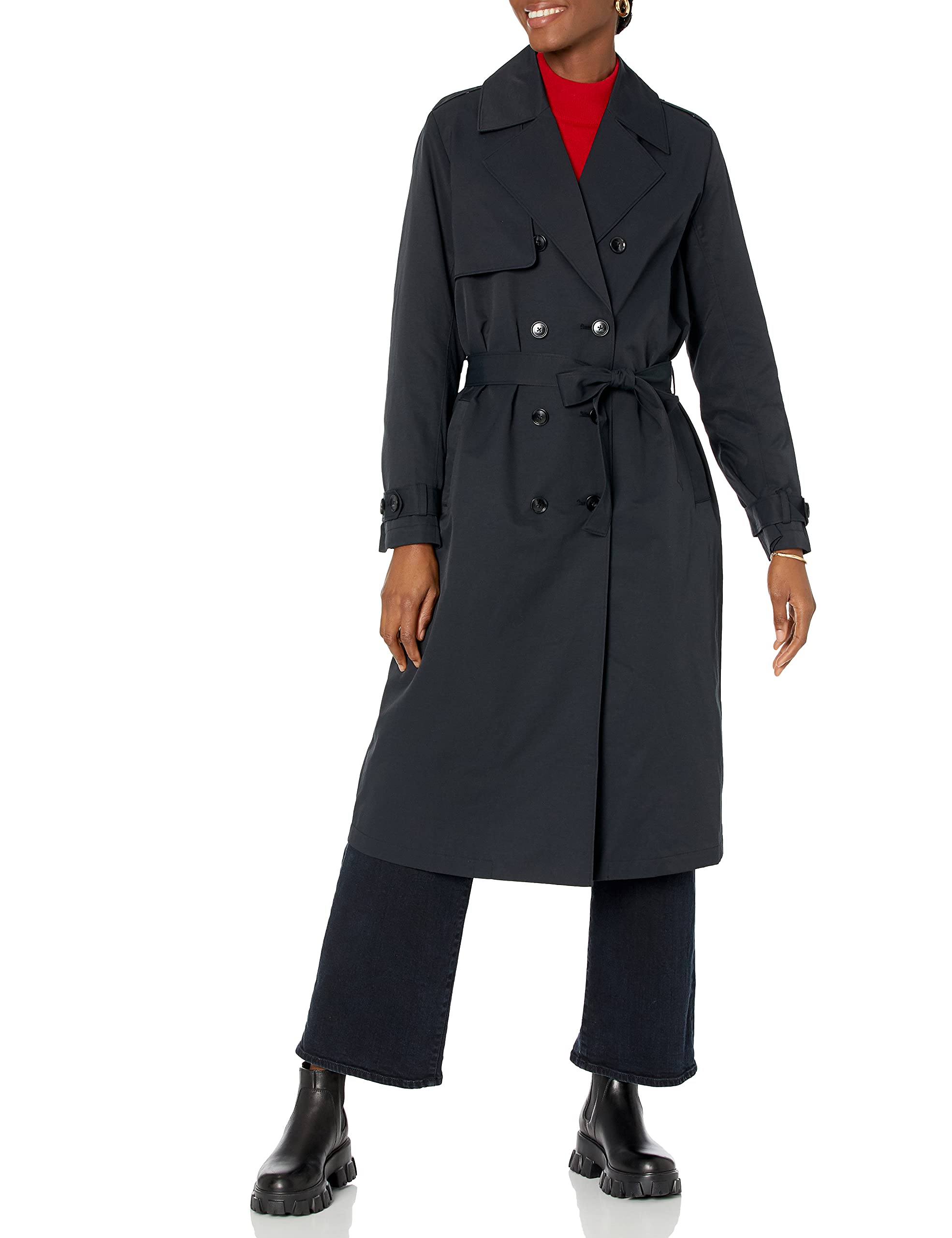 The Drop Women's Noa Trench Coat, Black, S