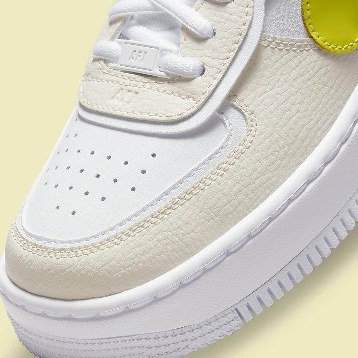 Nike Women's Shoes Air Force 1 Shadow SE Pale Ivory Light Zitron DJ5197-100 (Numeric_9)