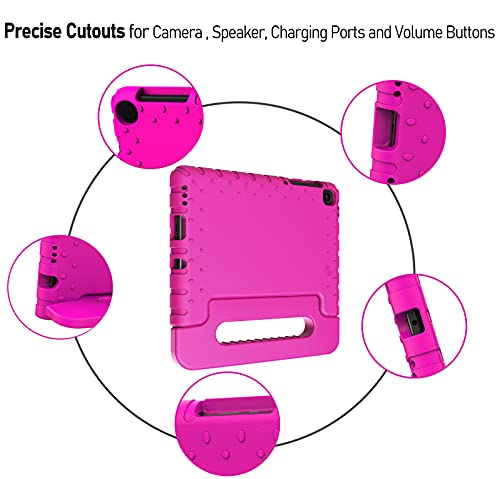 LTROP Kids Case for Samsung Galaxy Tab A7 lite 8.7 Inch 2021 SM-T220/T225, Galaxy Tab A7 Lite 8.7 Case, Shockproof Convertible Handle Stand Cover Case for Samsung Galaxy Tab A7 Lite 8.7” 2021, Rose