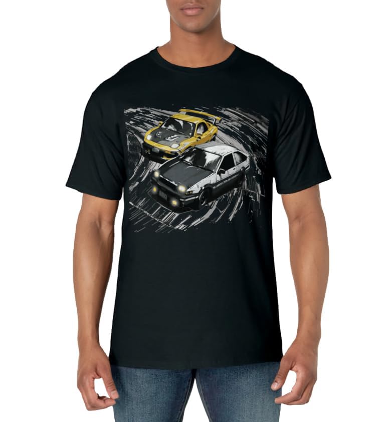 JDM Car Street Drift Race - 86 VS FD anime style T-Shirt