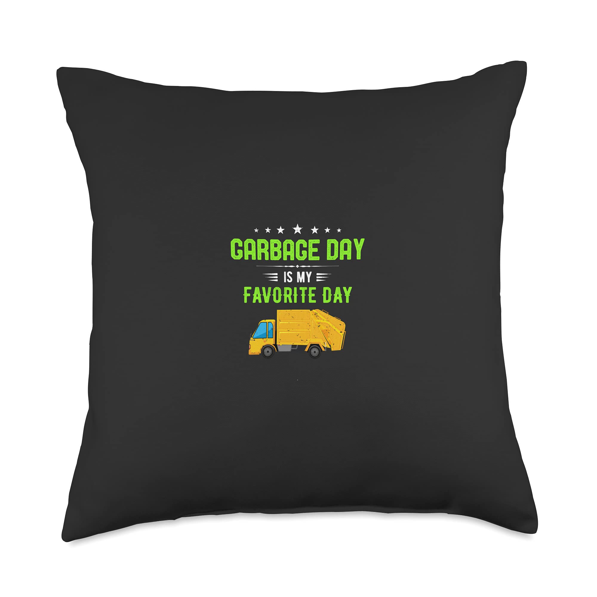Trash Collector Birthday Garbage Truck Day Lovers Kids Gift Throw Pillow