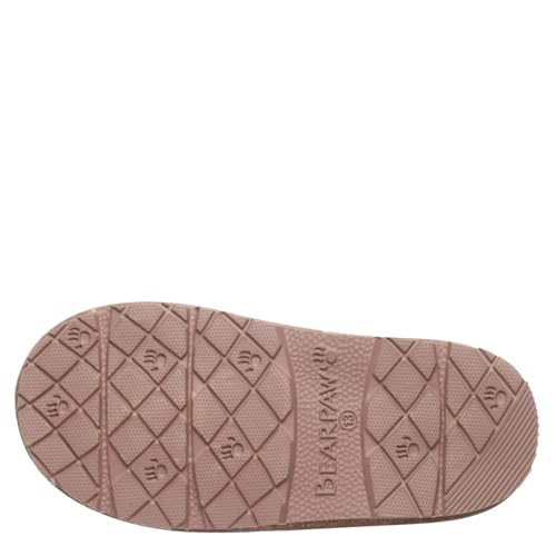 BEARPAW Loki Youth Pink Glitter Size 1 | Youth 's Slippers | Youth 's Shoes | Comfortable & Light-Weight