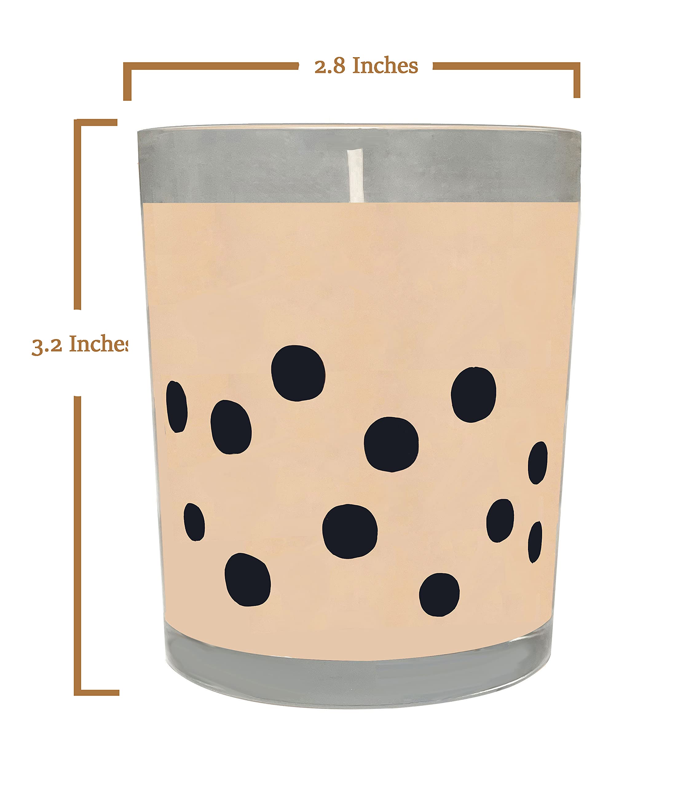 Classic Milk Tea Boba Candle, Vanilla Bean Scented, Large Glass Jar Candle