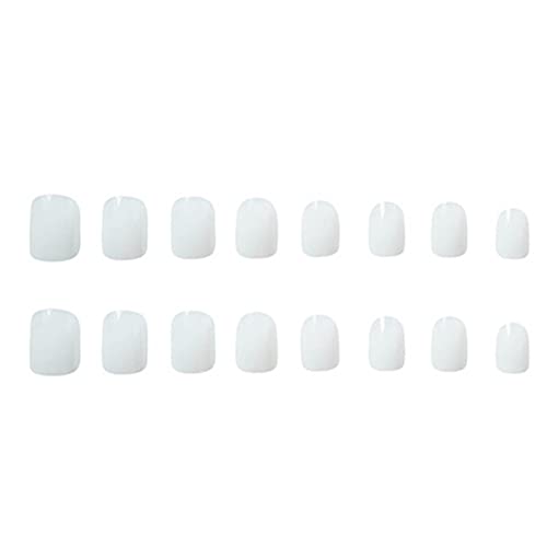 YoYoee Coffin Press on Nails-Nude Short Fake Nails Acrylic Full Cover Natural False Nails for Women and Girls 24Pcs (Various3)
