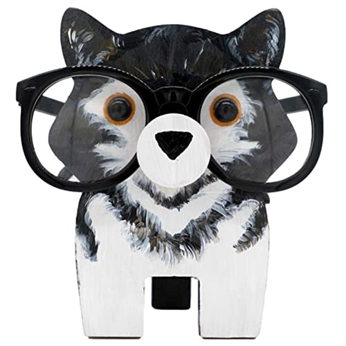 Animal Glasses Holder, Glasses Holder Stand, Wooden Eye Glass Display Stands, Frog Wolf Octopus Glasses Bracket, Glasses Stands Glasses Accessories for Home Office Desk Decor