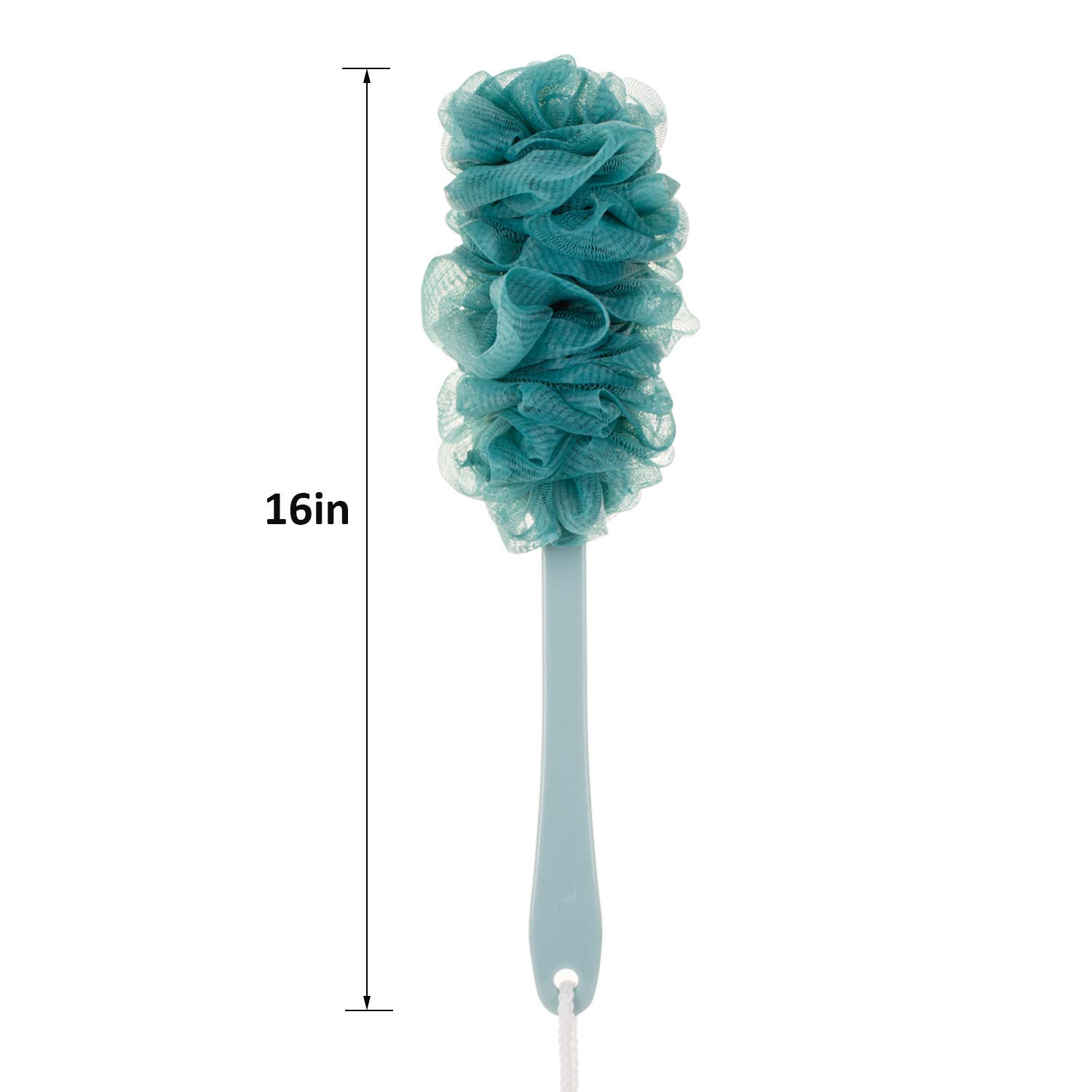 Arswin Back Scrubber for Shower,Loofah Long Handle Bath Body Brush,Soft Nylon Mesh Sponge for Shower,Loofah On a Stick for Men Women,Exfoliating Scrub Cleaning Luffa for Elderly (3Pack-NewMix)