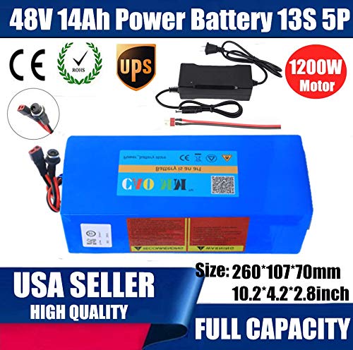 YxYhCOOL 48V Battery 10AH/ 14AH/ 20AH Lithium Batteries for 200-1200W Motor ebike Scooter Electric Bike li ion Battery Pack