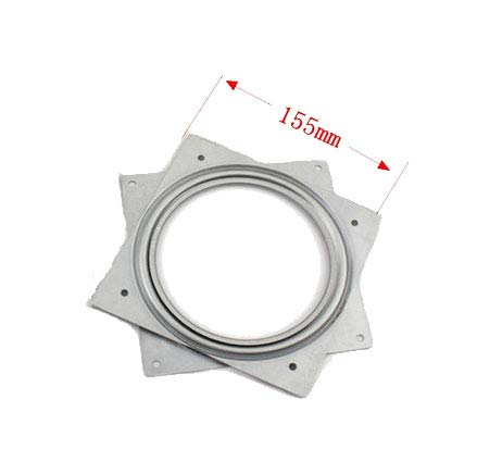 Liyafy 6 Inch Square Duty Rotating Hollow Turntable Bearing Swivel Plate Hardware for Kitchen Dining Table 2Pcs