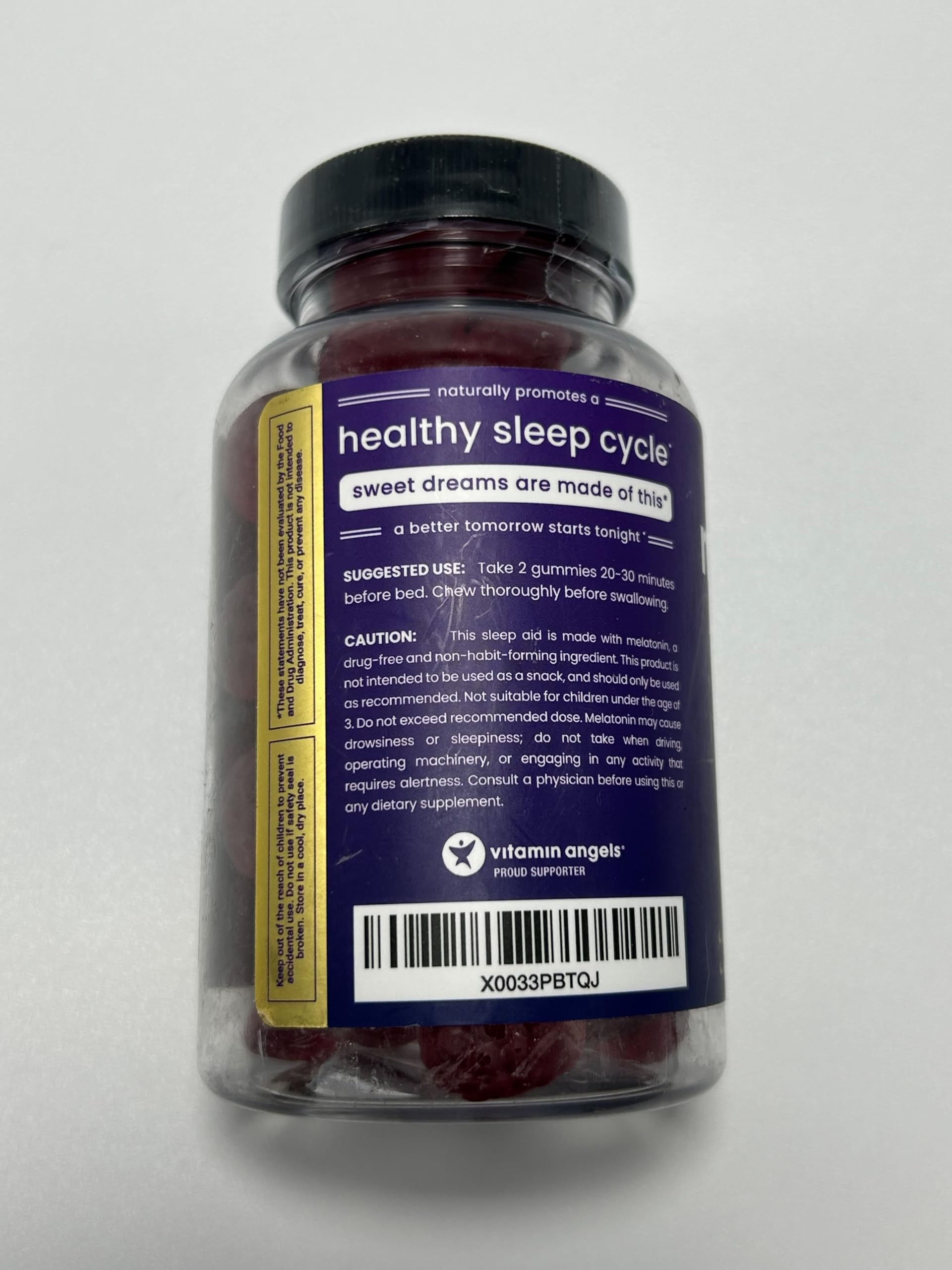 NutraChamps (Pack of 2 Melatonin Gummies for Adults, Extra Strength Sleep Aid Vitamins, 5mg or 10mg Dose, Vegan Natural Strawberry Flavor Supplement for Better Sleep, 120 Gummies