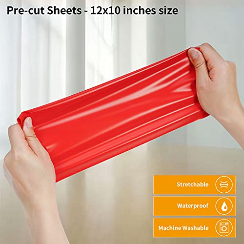 HTV Heat Transfer Vinyl Bundle 12"x10" 11 Pack- Iron on Vinyl for T Shirts DIY Iron on Fabrics (Red)