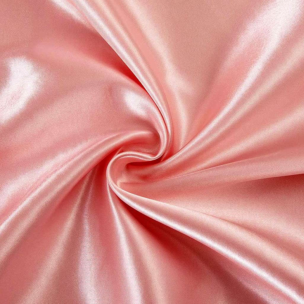 Satin Bed Sheet Set,Extra Soft Deep Pocket Silky Satin Sheet Set with 1 Fitted Sheet +1 Flat Sheet + 2 Pillow Cases(4-Piece Sakura Pink, Twin)