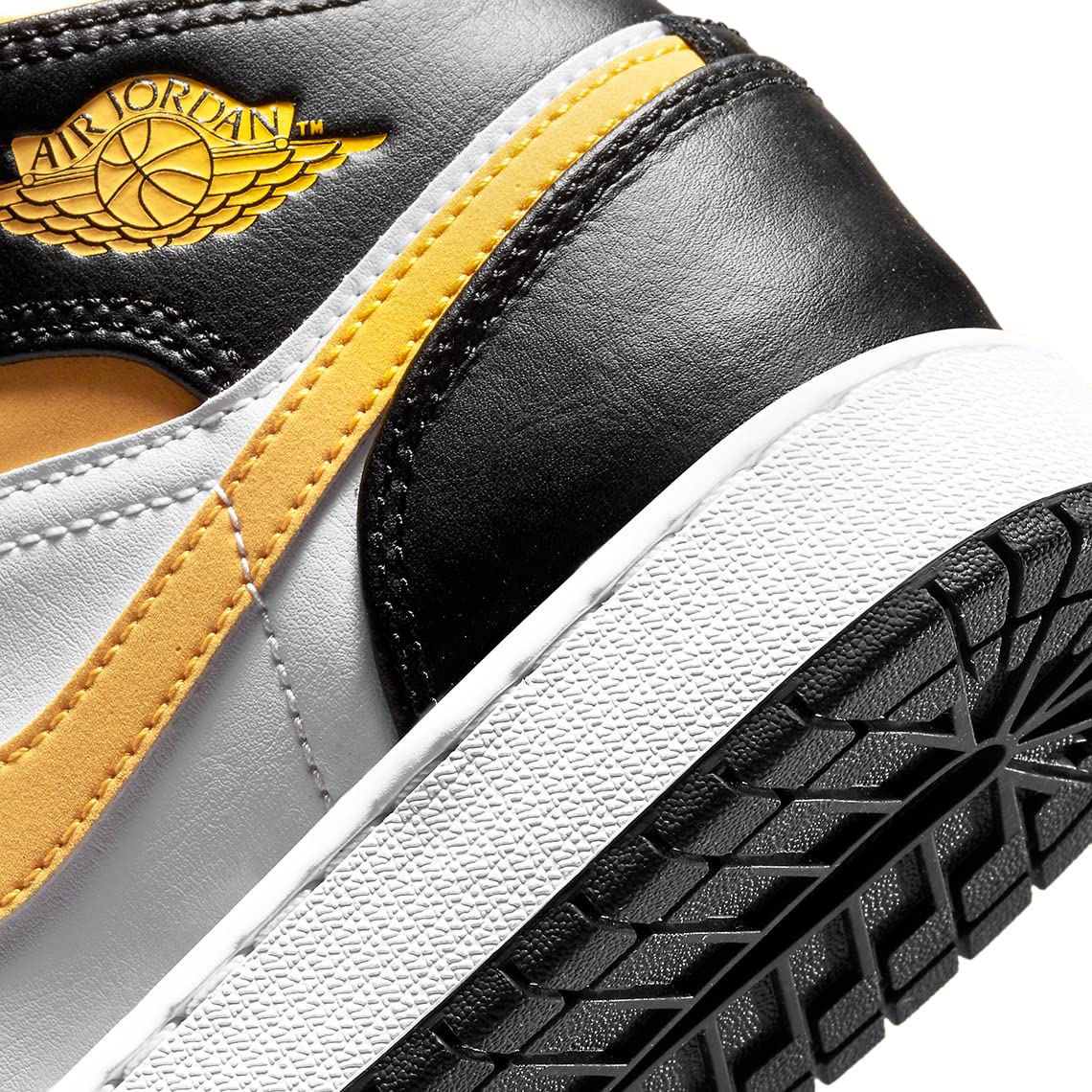 Jordan Mens Air 1 Mid GS 554725 177 Pollen/Black/White - Size 6.5Y