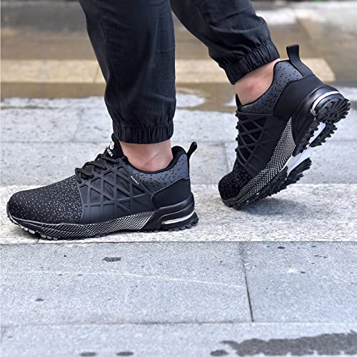 SUADEX Indestructible Steel Toe Shoes Men Women Safety Work Sneakers Comfortable Lightweight Black