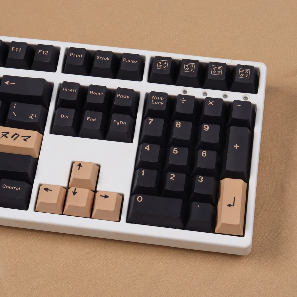 129 Keys PBT Keycaps Dye Sub Cherry Profile Japanese Inukuma Keycaps Fit for 61/64/87/104/108 Cherry Mx Switches Mechanical Keyboard