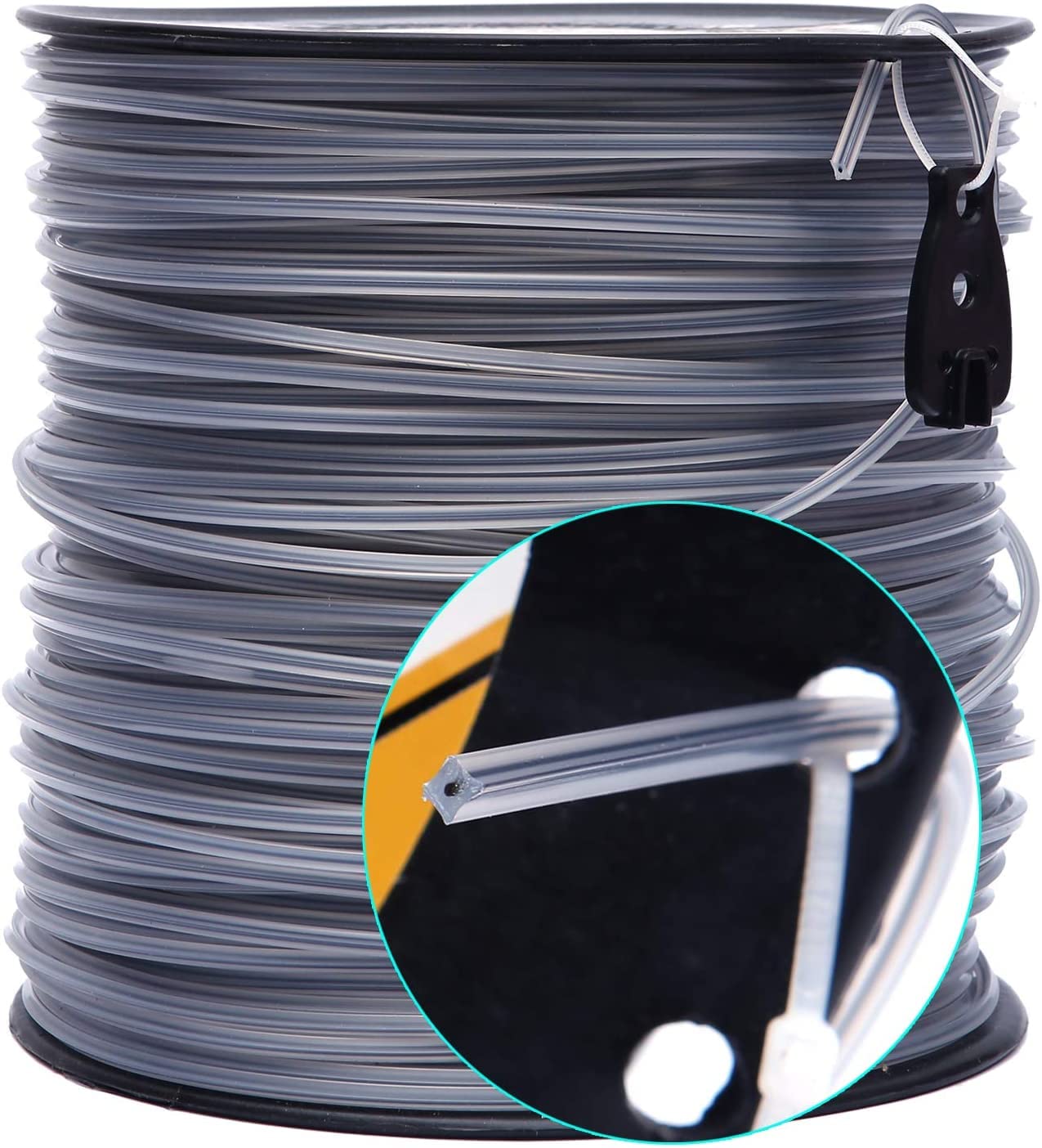 A ANLEOLIFE 5-Pound Heavy Duty Square .155-Inch-by-442-ft String Trimmer Line in Spool, with Bonus Line Cutter