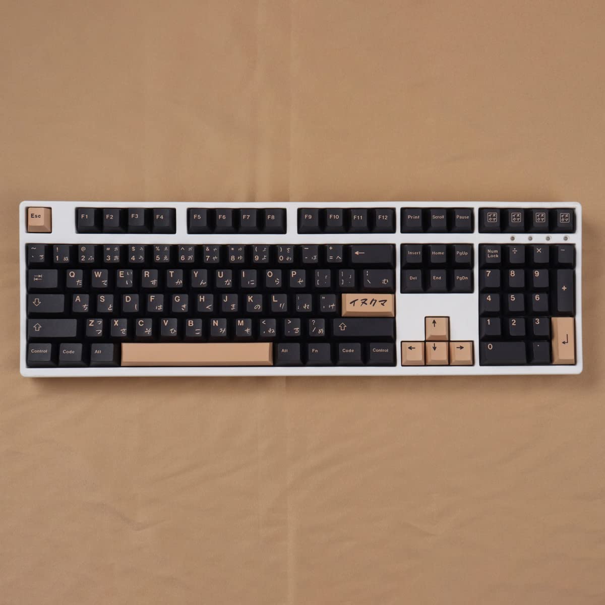 129 Keys PBT Keycaps Dye Sub Cherry Profile Japanese Inukuma Keycaps Fit for 61/64/87/104/108 Cherry Mx Switches Mechanical Keyboard