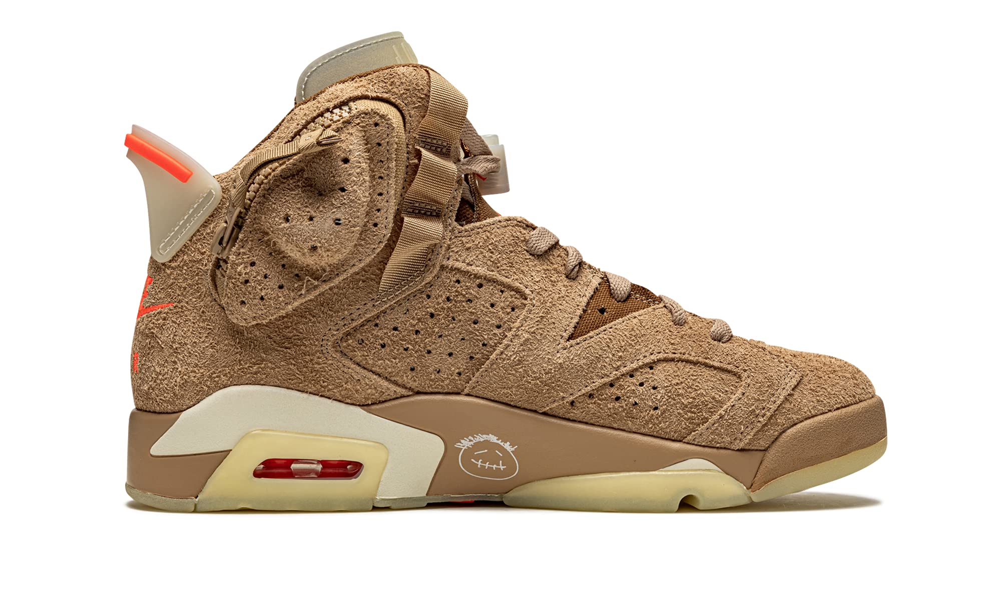 Jordan Mens Air Jordan 6 Retro DH0690 200 Travis Scott - British Khaki - Size 13