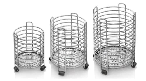 Multipurpose Spoon Holder Stainless Steel Cutlery Holder Round Shape (4"×6½")