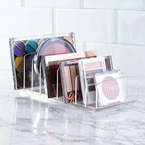 iDesign The Rain Collection Lazy Susan Turntable Organizer, 9" x 9" x 1.5", Clear & BPA-Free Plastic Divided Makeup Palette Cosmetic Organizer, The Clarity Collection β 9.25" x 3.86" x 3.2", Clear