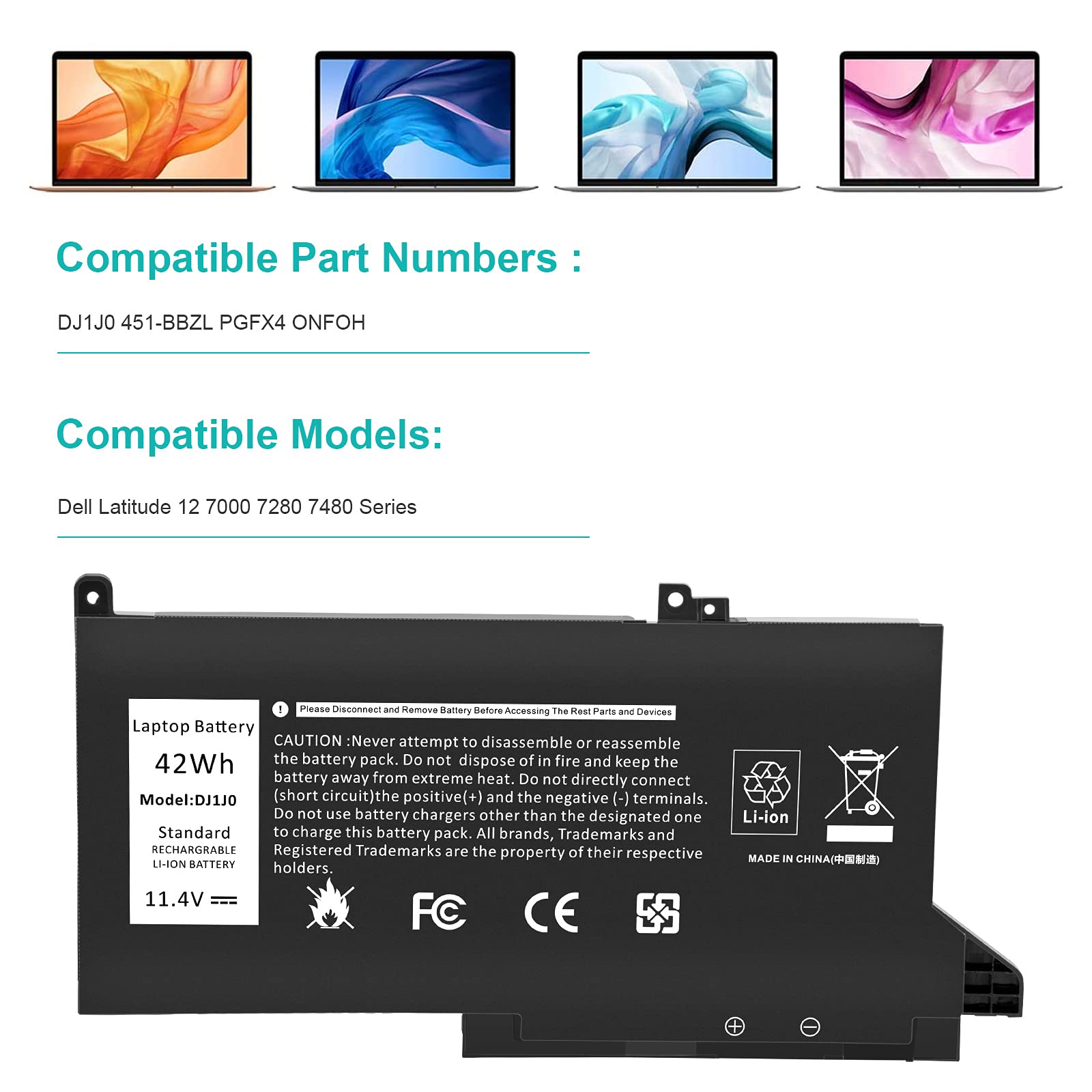 Fancy Buying DJ1J0 Laptop Battery for Dell Latitude 12 7280 7290 E7280 E7290 13 7380 7390 E7380 E7390 14 7480 7490 E7480 E7490 Series P28S P28S001 451-BBZL C27RW PGFX4 ONFOH DJ1JO K8X0T KHY0C
