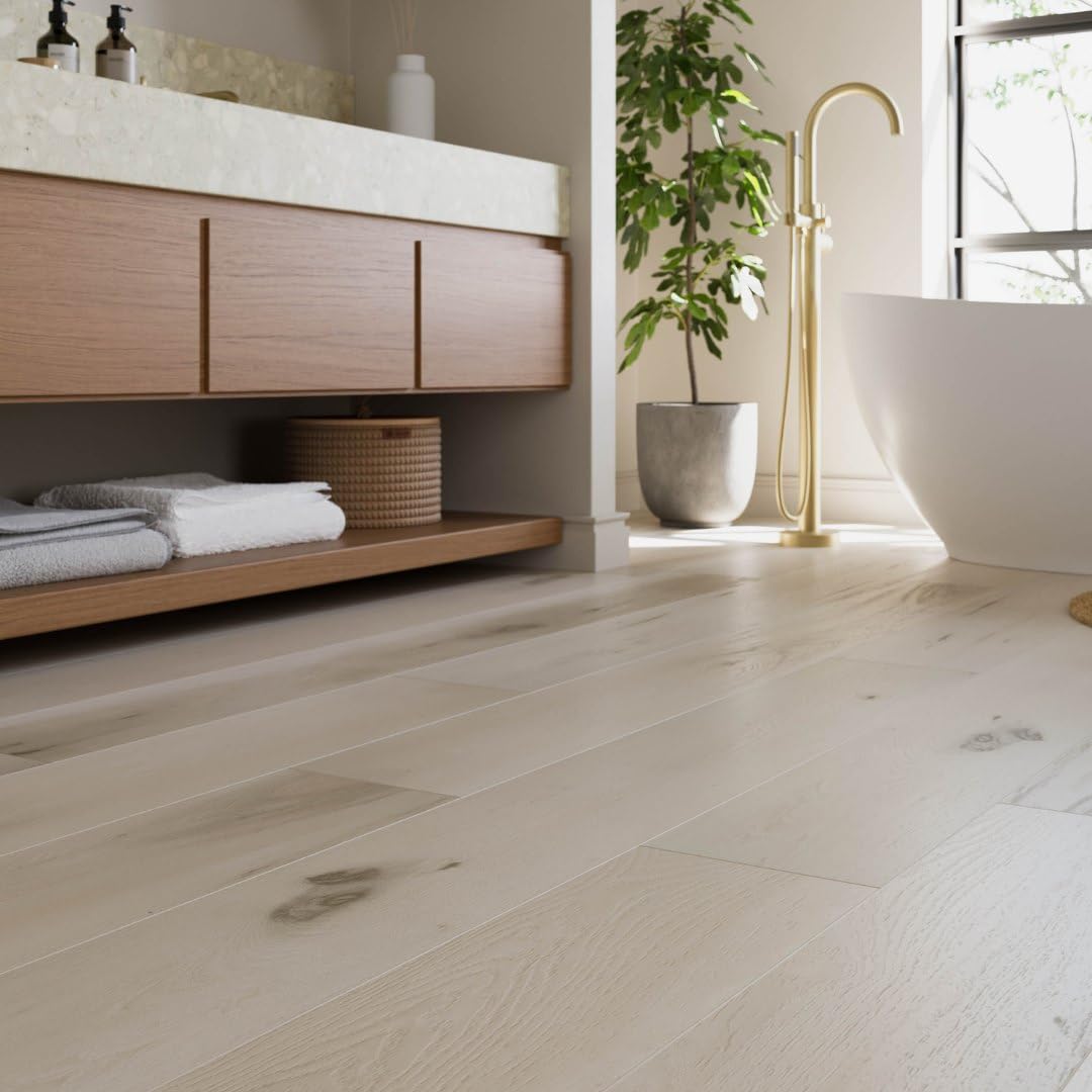 12” Cut Sample Luxury Vinyl Plank Flooring | DIY Click Installation, 40 Mil Wear Layer, Waterproof and Scratch Resistant LVP | Yuzen Signature