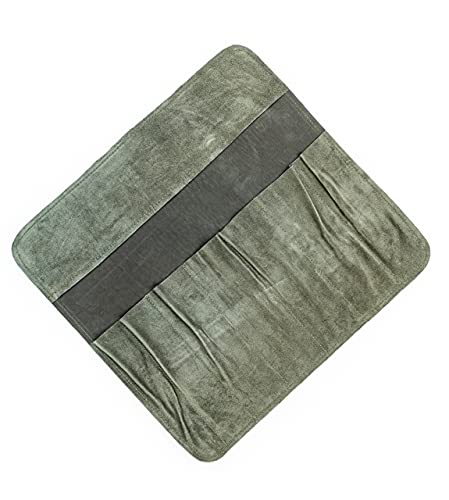 Knife Roll Bag Genuine Leather β knife case for Chefs 7 slots β Leather Knife bag Clint (Olive-Green)