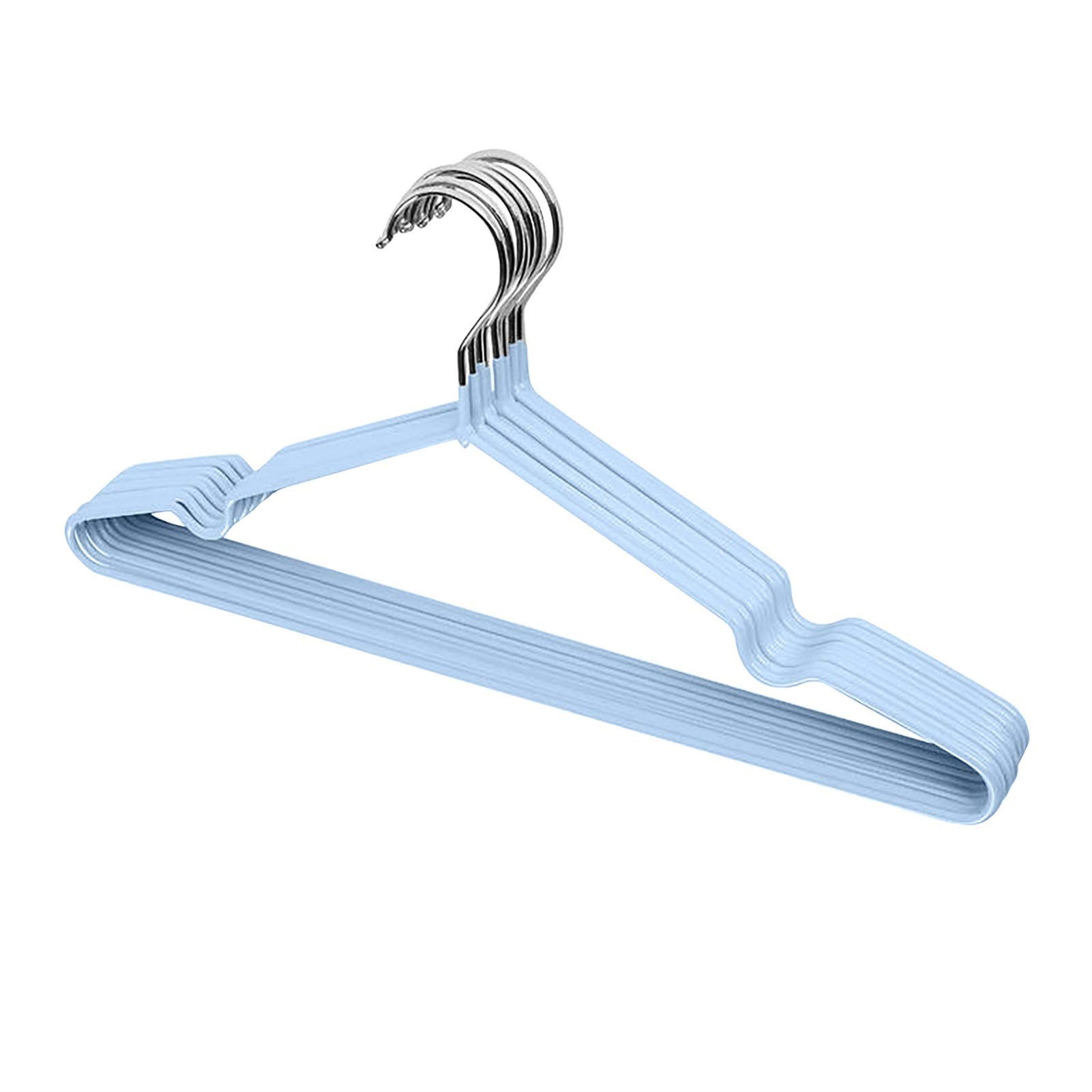 Clothes Hangers Color Stainless Steel Rubber Hangers for Clothes Poles Non-Slip Drying Racks Drying Racks Outdoor Drying Racks 10pcs Hanger Space Saver (Color : C)