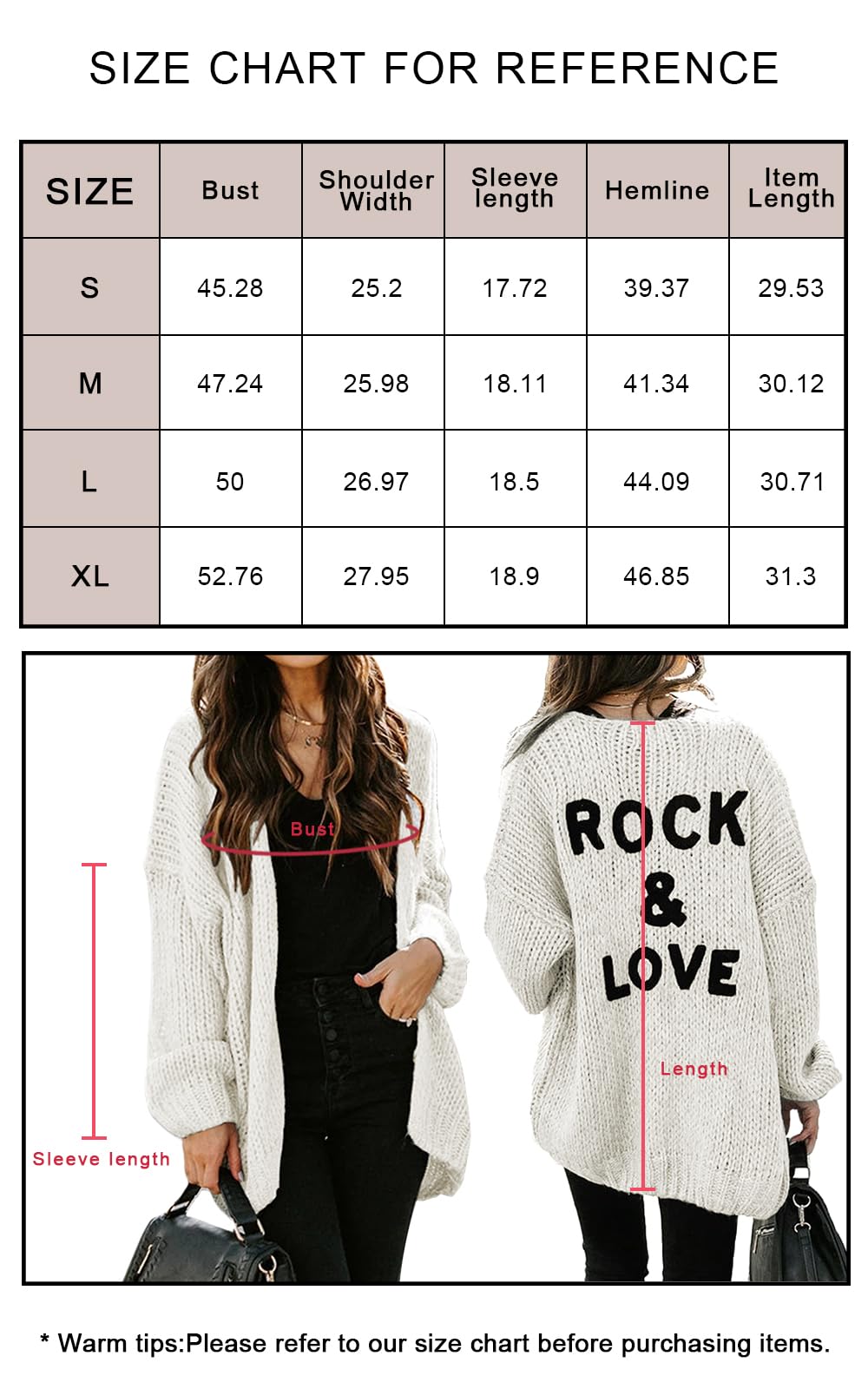 PRETTYGARDEN Womens Cardigan for Women Dressy,Chunky Knit Sweater Open Front Oversized Long Cardigan Outwear Coat (White, Small)
