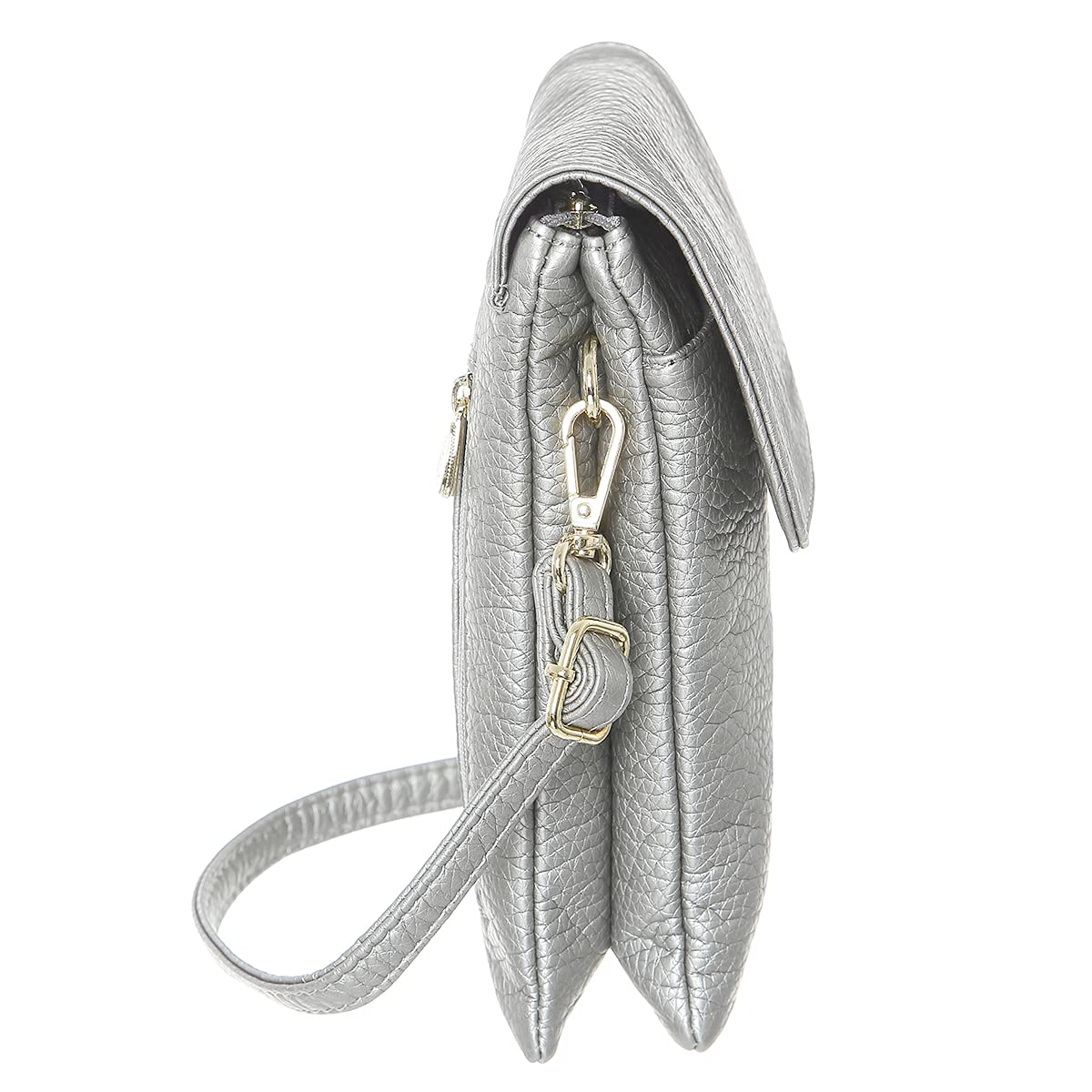 MINICAT Roomy Pockets Small Crossbody Bags Cell Phone Wallet Purses for Women(Silver)