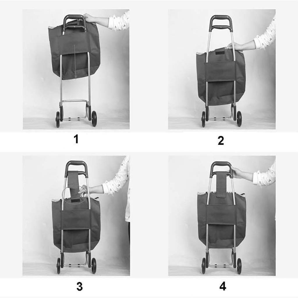 SH-gwtc Shopping Trolley Replacement Bag Foldable Reusable Shopping Cart Bag Spare Trolley Bag 28L(Size: 28 x 22x 46cm), Large