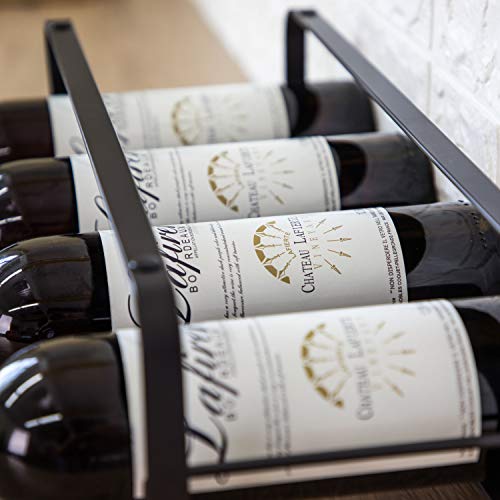 Home Zone Kitchen Tabletop Wine Storage Rack, Stackable Modular Design, Holds up to 4 Bottles (Oil-Rubbed Bronze)
