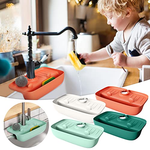Faucet Spl𝚊sh-Proof Draining Rack, Kitchen Sink Water Collection Pad Non-Slip Countertop Pad, Non-slip Table Mat Kitchen Rag Sponge Wipe Drainage Storage Rack