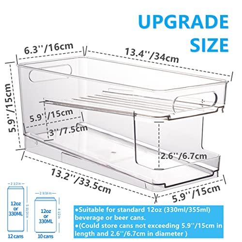 Xicennego Stackable 16oz Energy Drink Can Tall Cans Storage Organizer and Refrigerator Soda Can Holder for Standard 12oz Cans