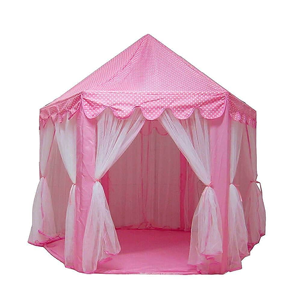 BIG BADA BOOM Princess Play Tent for Girls β Large 55β x 53β, Durable 230T Princess Castle with Replacement Poles + Bonus LED 20 Star String Light β Playhouses for Kids Indoor 3 Year Old Girl Toys