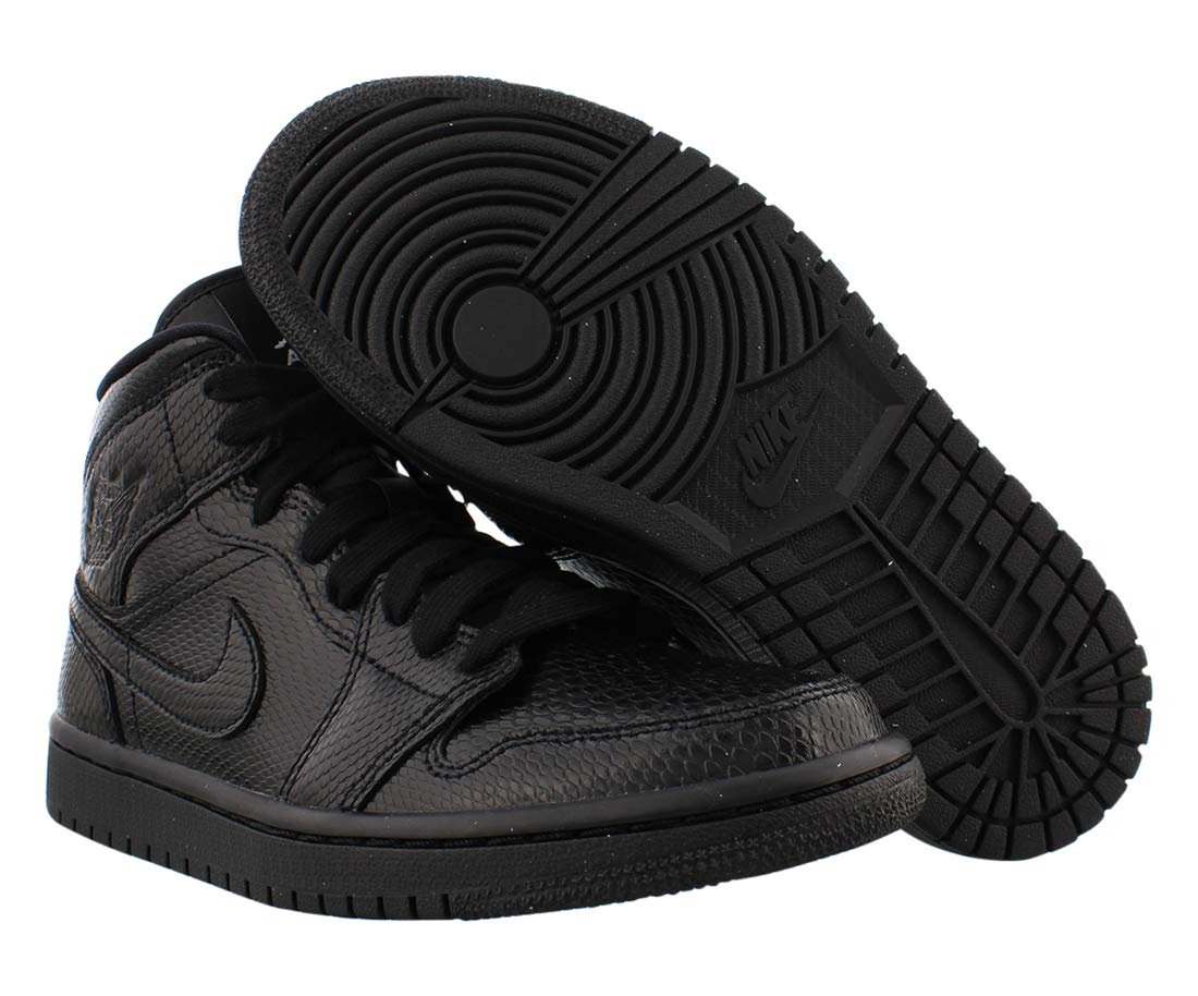 Nike Men's Air Jordan 1 Mid Shoes, Black White, 11
