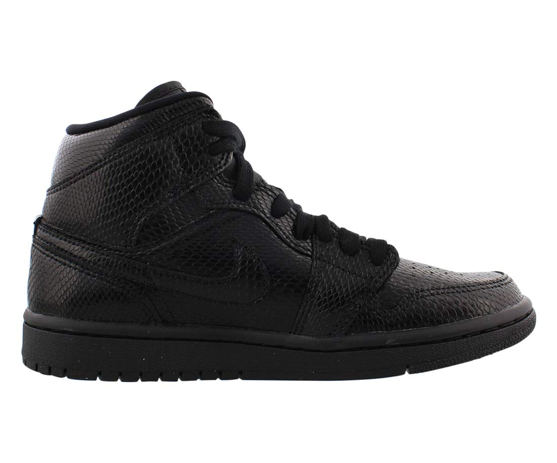 Nike Men's Air Jordan 1 Mid Shoes, Black White, 11