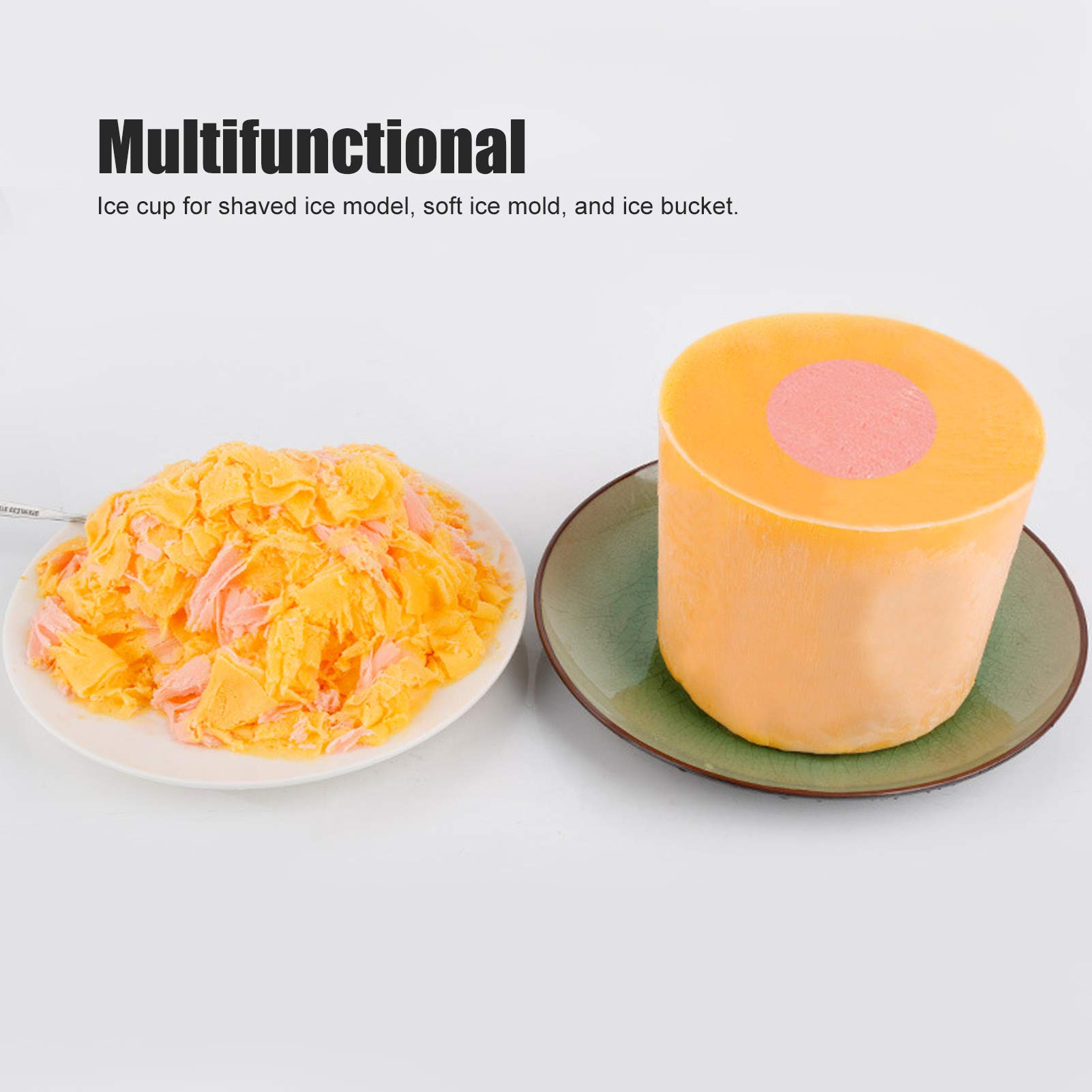 Reusable Shaved Ice Molds, Plastic Material, Non‑toxic, Easy to Clean Ice Cream Containers with Clear Design for Snow Cones, Sorbet and Other Icy Treats