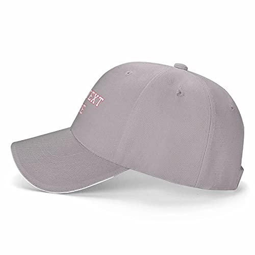 YEMHUKE Custom Hats, Soft Baseball Cap, Personalized Text & Photo Dad Hats, Custom Hat for Men & Women Gray, 1-8