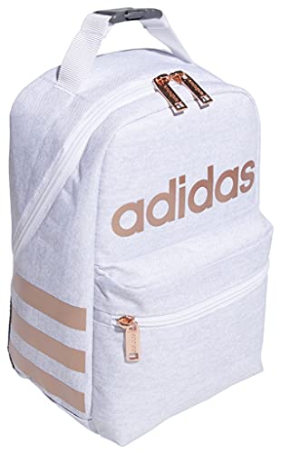 adidas Unisex Santiago Lunch Bag, Insulated School Food Container Box Discontinued, Jersey White/White/Rose Gold/2.0, One Size