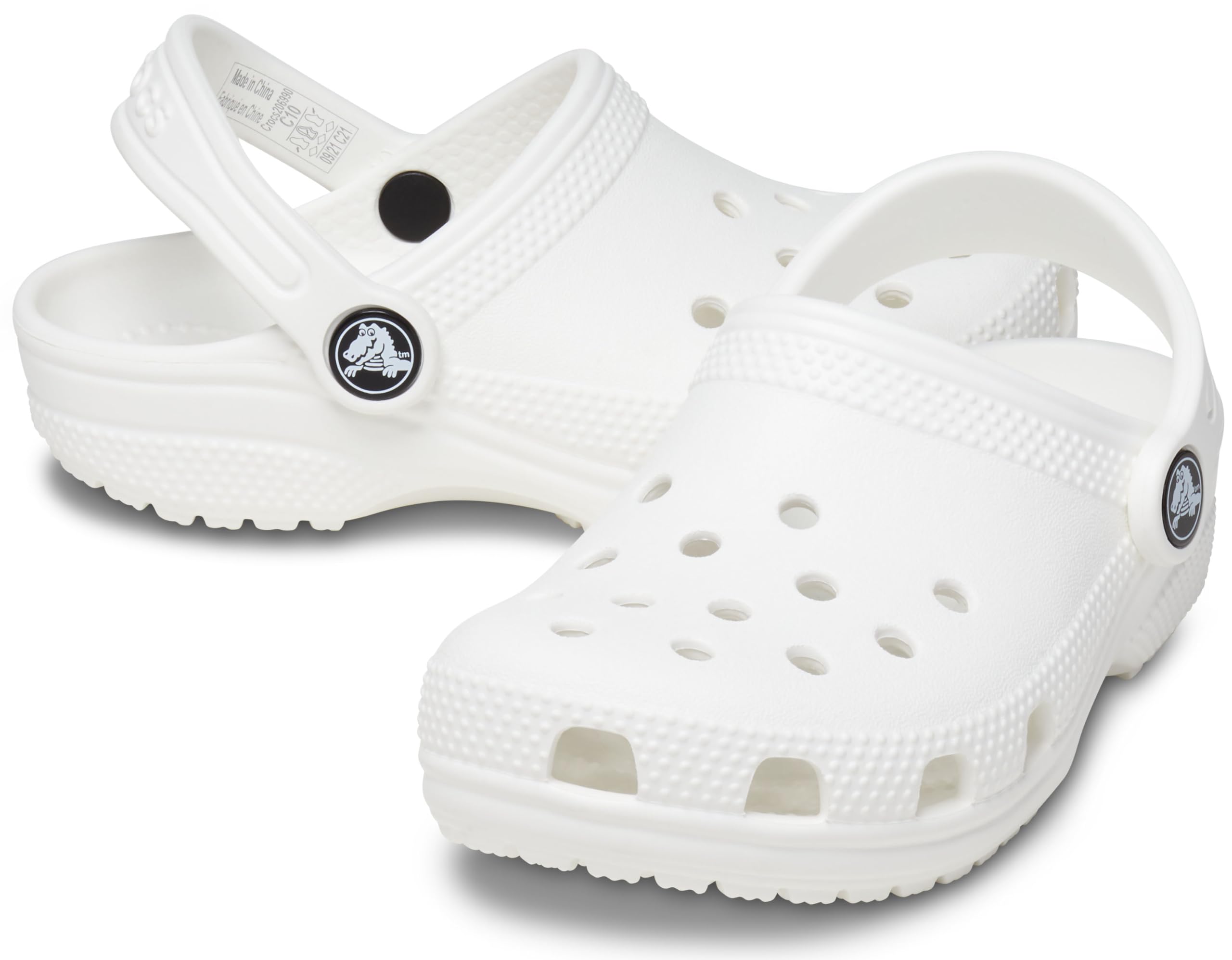 Crocs Kids' Classic Clog , White/White, 5 Toddler