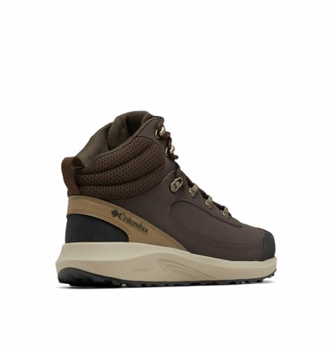 Columbia Men's Trailstorm Peak Mid Hiking Shoe, Cordovan/Black, 10